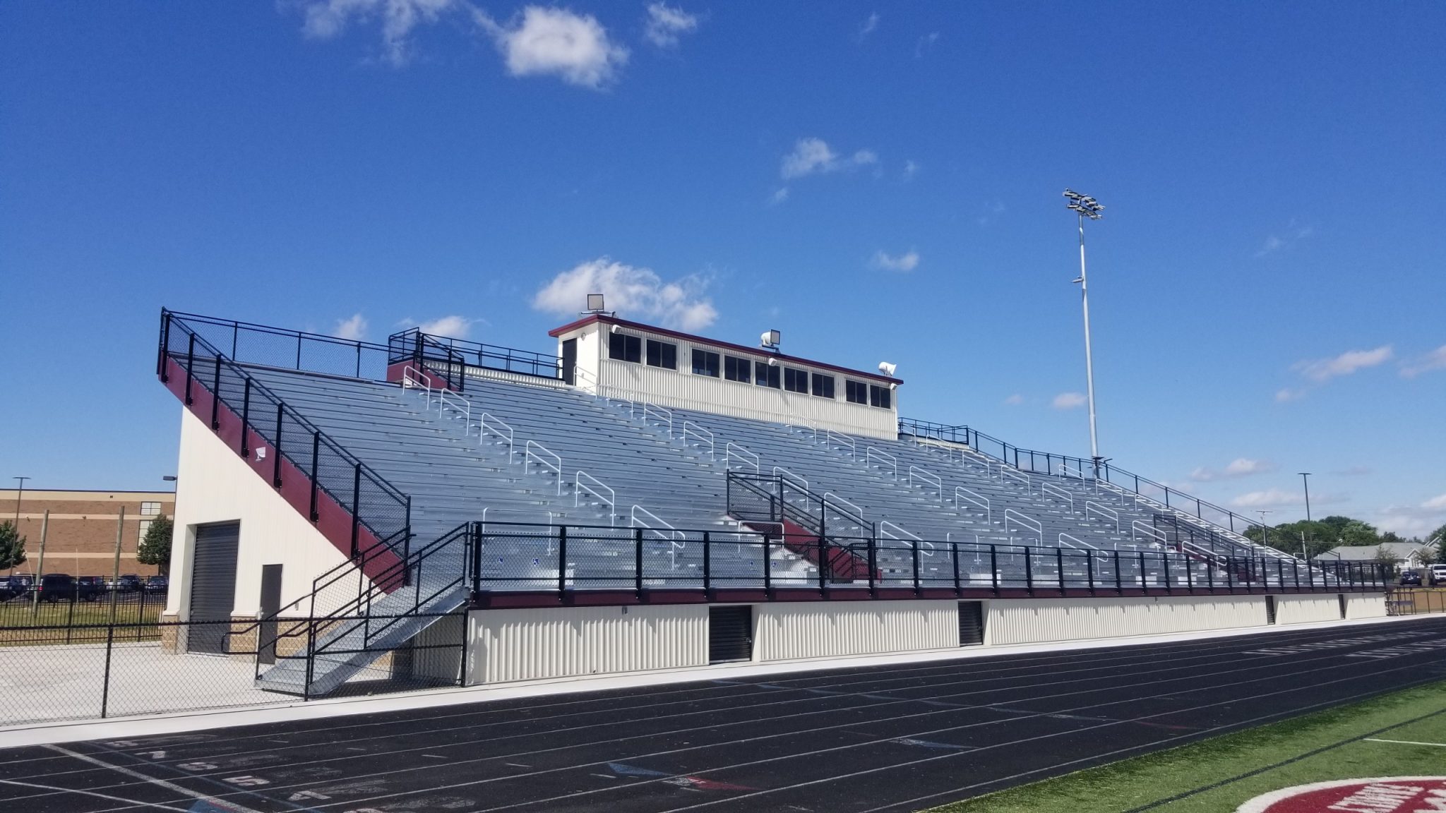 DePere HS Home Side - 1 Stadium overall front view - JW Industries LLC