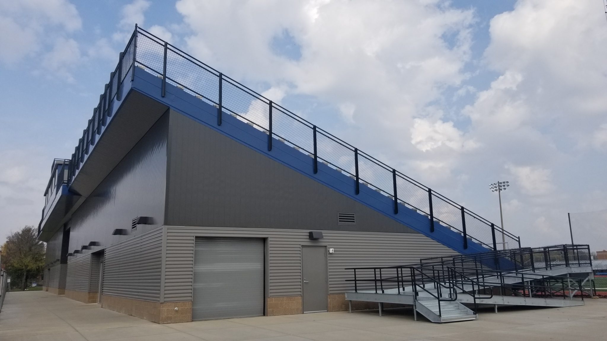 Downers Grove South HS - 1 Enclosure overall back view - JW Industries LLC